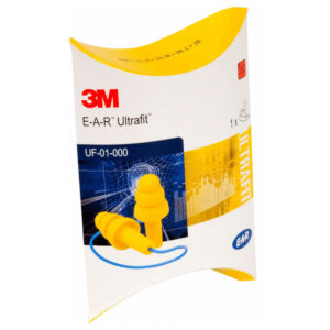 3M E-A-R UltraFit UF-01-000 Reusable Corded Earplugs | Safety Supplies