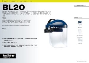Bolle B-LINE BL20 Face Shield Product Data Sheet - Safety Supplies ...