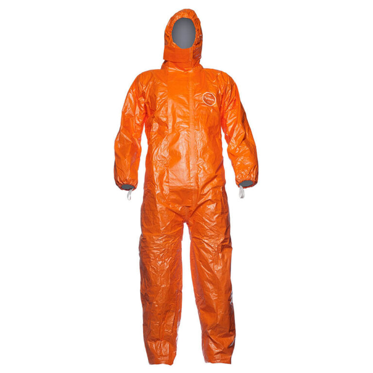 DuPont Tychem 6000 F Orange Hooded Coveralls | Safety Supplies